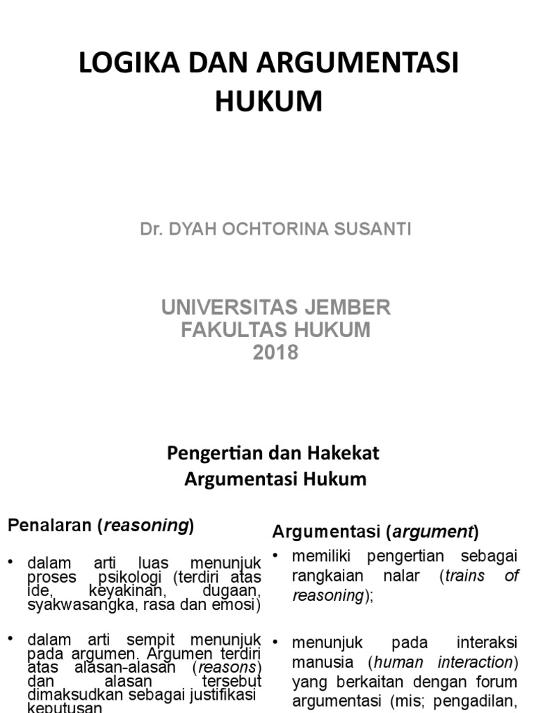 Logika Argumentasi Dan Alur Pikir | PDF