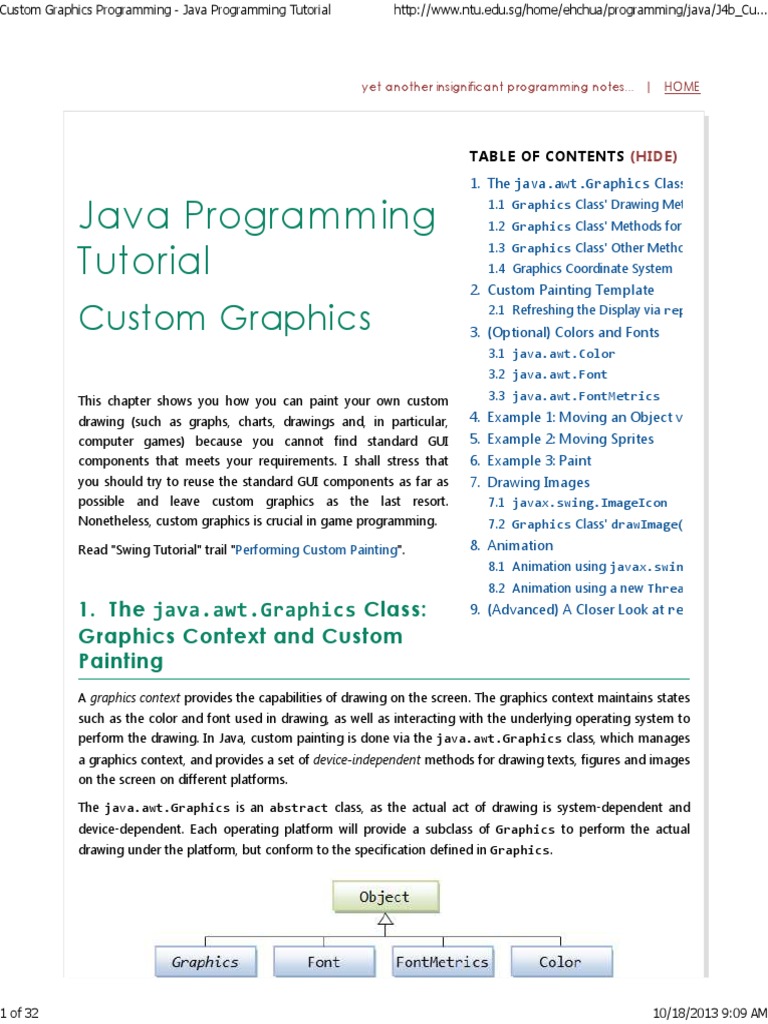 Custom Graphics Programming - Java Programming Tutorial | Download Free ...