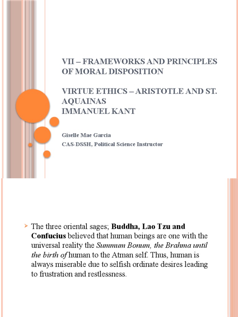 7 Frameworks and Principles of Moral Disposition | PDF