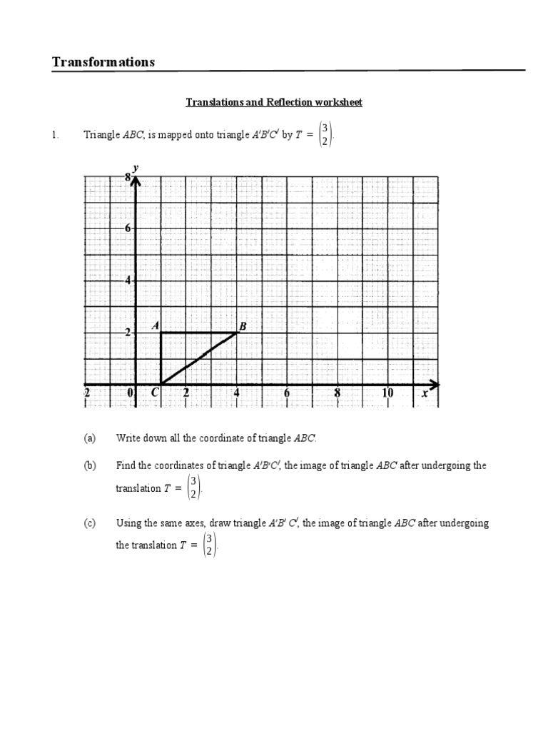 CSEC® Mathematics Past Papers - Transformations - Part A - Ans | PDF