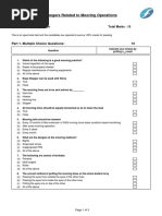 Excavator Written Test | PDF | Test (Assessment) | Multiple Choice