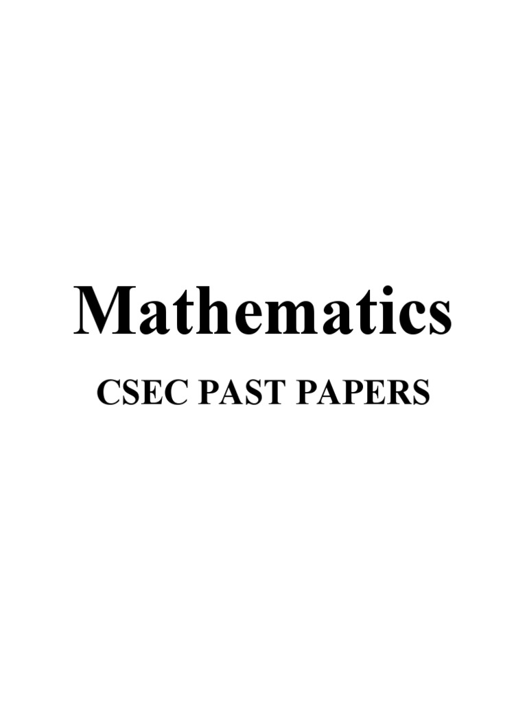 CSEC® Mathematics Past Papers (Paper 2) | Download Free PDF | Trigonometric Functions | Sine