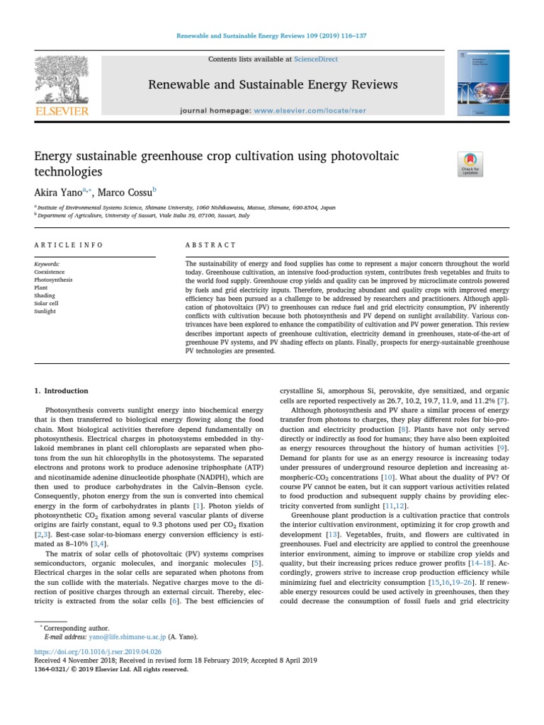 Renewable and Sustainable Energy Reviews: Sciencedirect | PDF ...