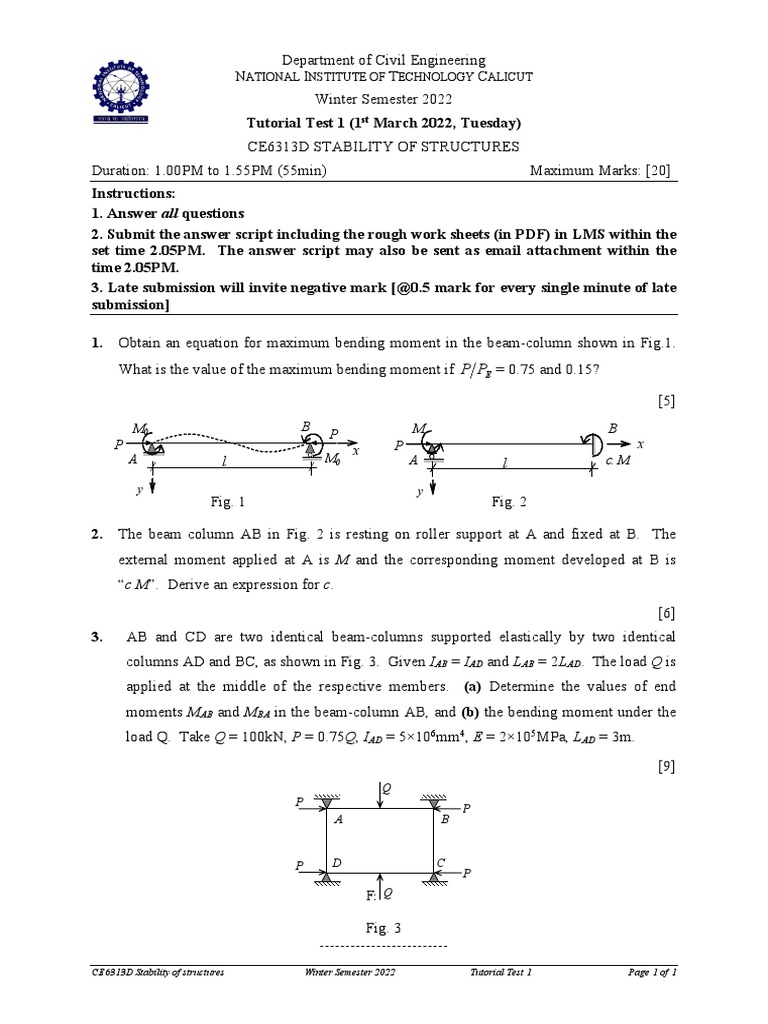 Tutorial 1 - M1 | Download Free PDF | Mechanics | Mechanical Engineering