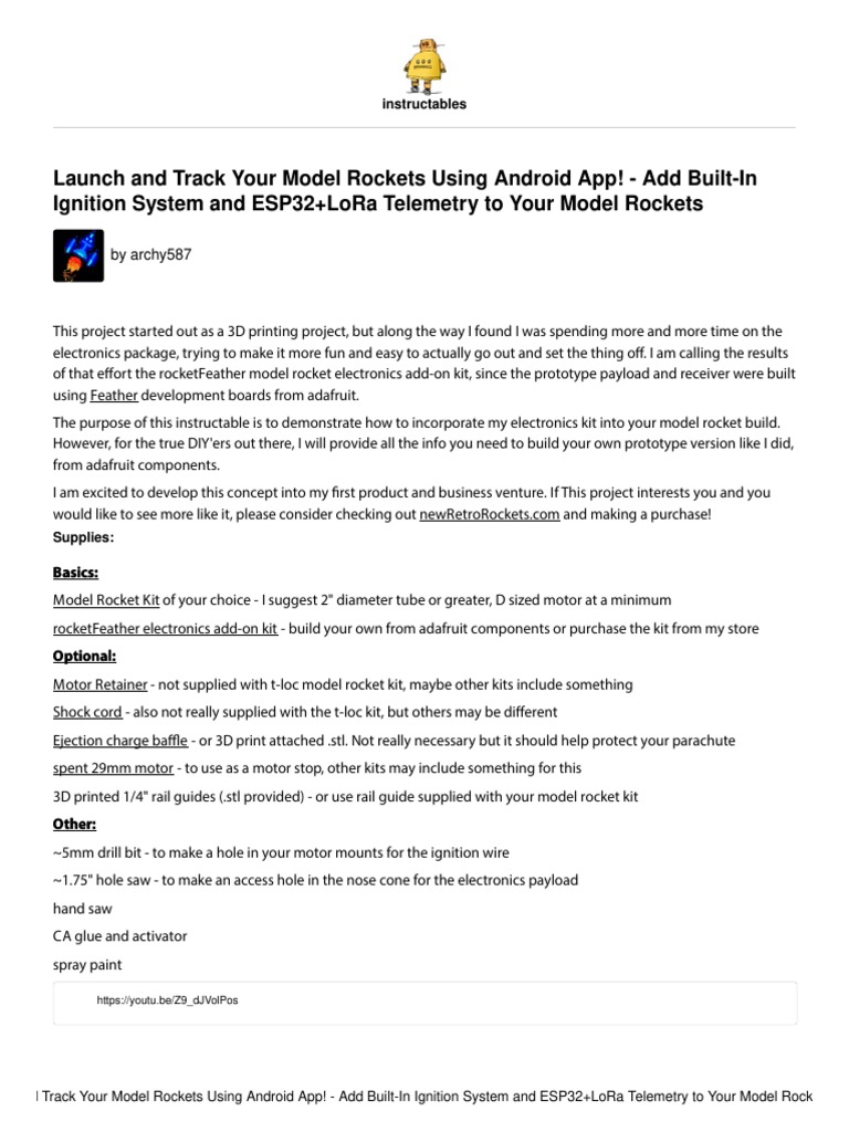 Launch and Track Your Model Rockets Using Android | PDF | Rocket ...