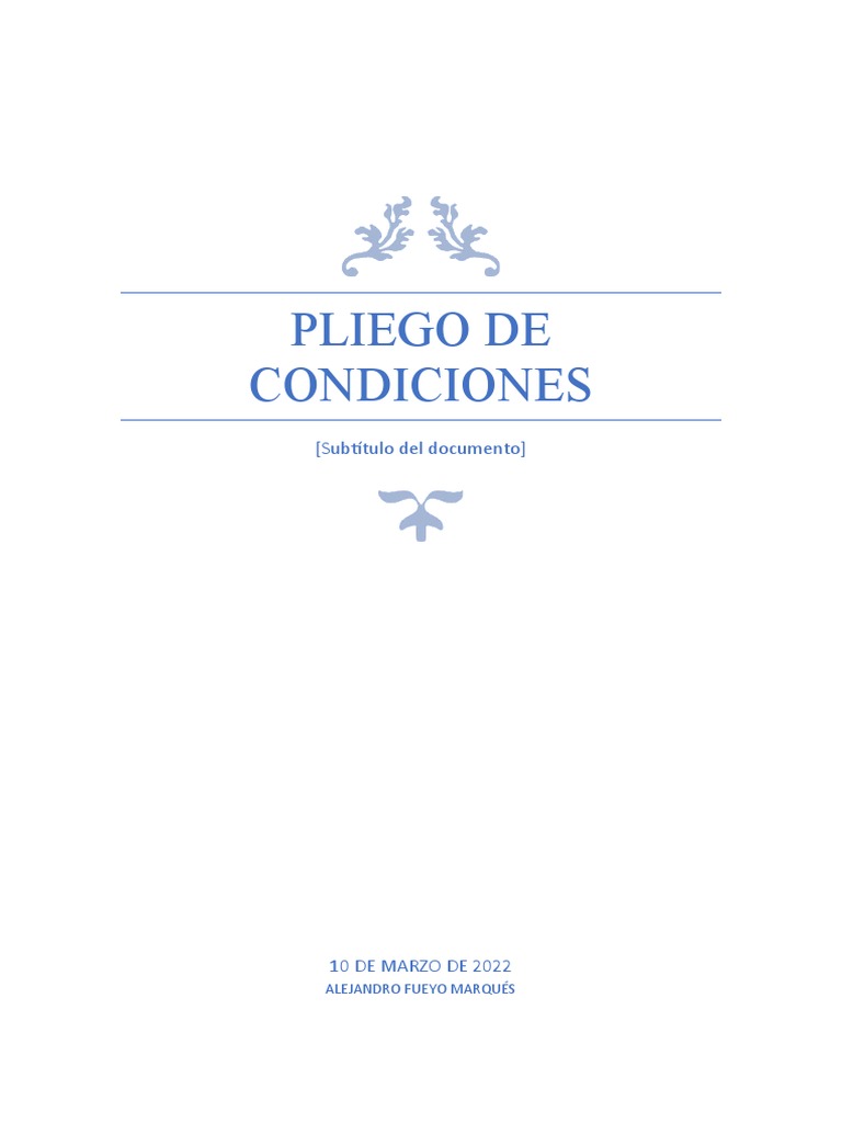 Pliego de condiciones técnicas y legales para la instalación de maquinaria y adecuación de ...
