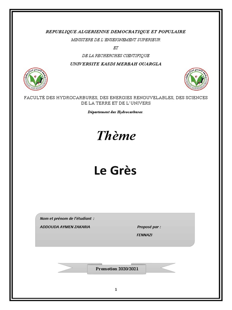 Le Gres | PDF | Grès | Sciences de la terre