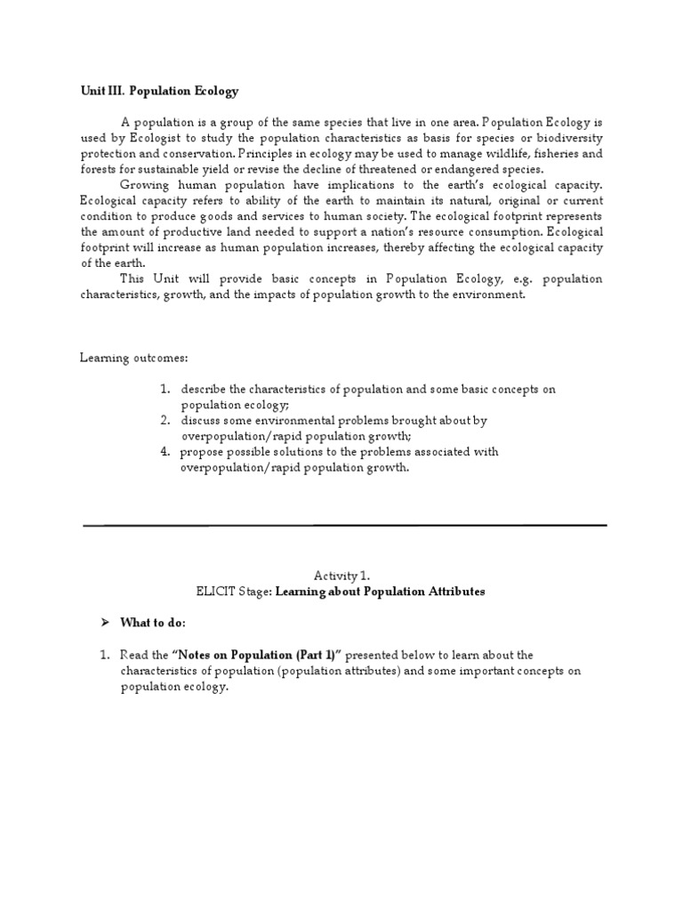 Population Density and Ecology Insights | PDF | Social Science