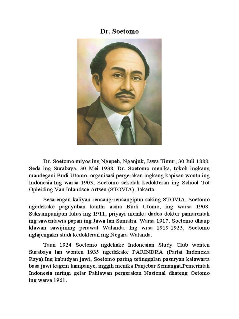 Biografi DR - Soetomo | PDF