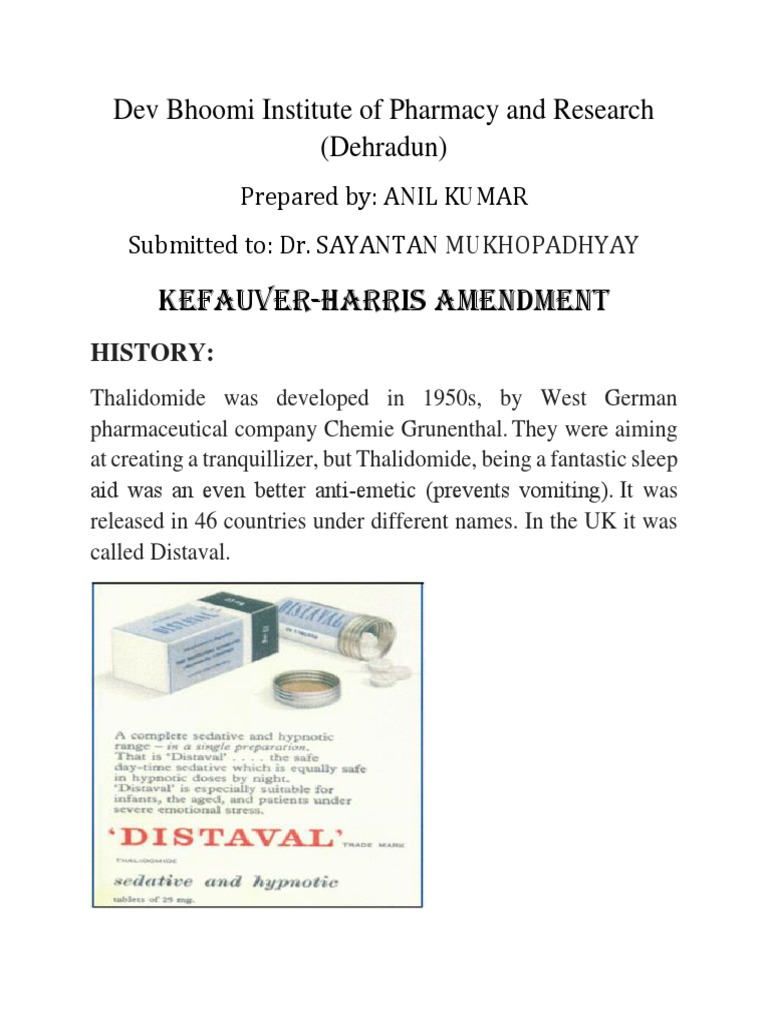 Kefauver Harris Amendments | PDF | Food And Drug Administration ...
