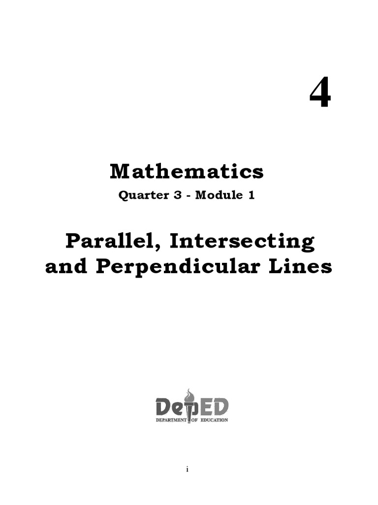 Parallel, Intersecting, and Perpendicular Lines | PDF | Perpendicular ...