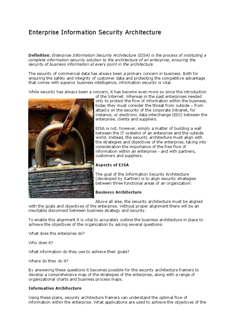 Enterprise Information Security Architecture | PDF | Information ...