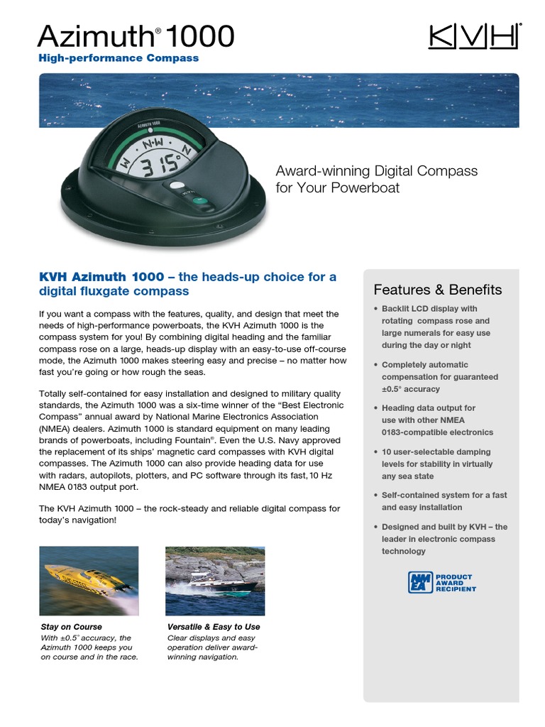 Azimuth 1000 Brochure A4 116 | PDF | Compass | Magnetometer