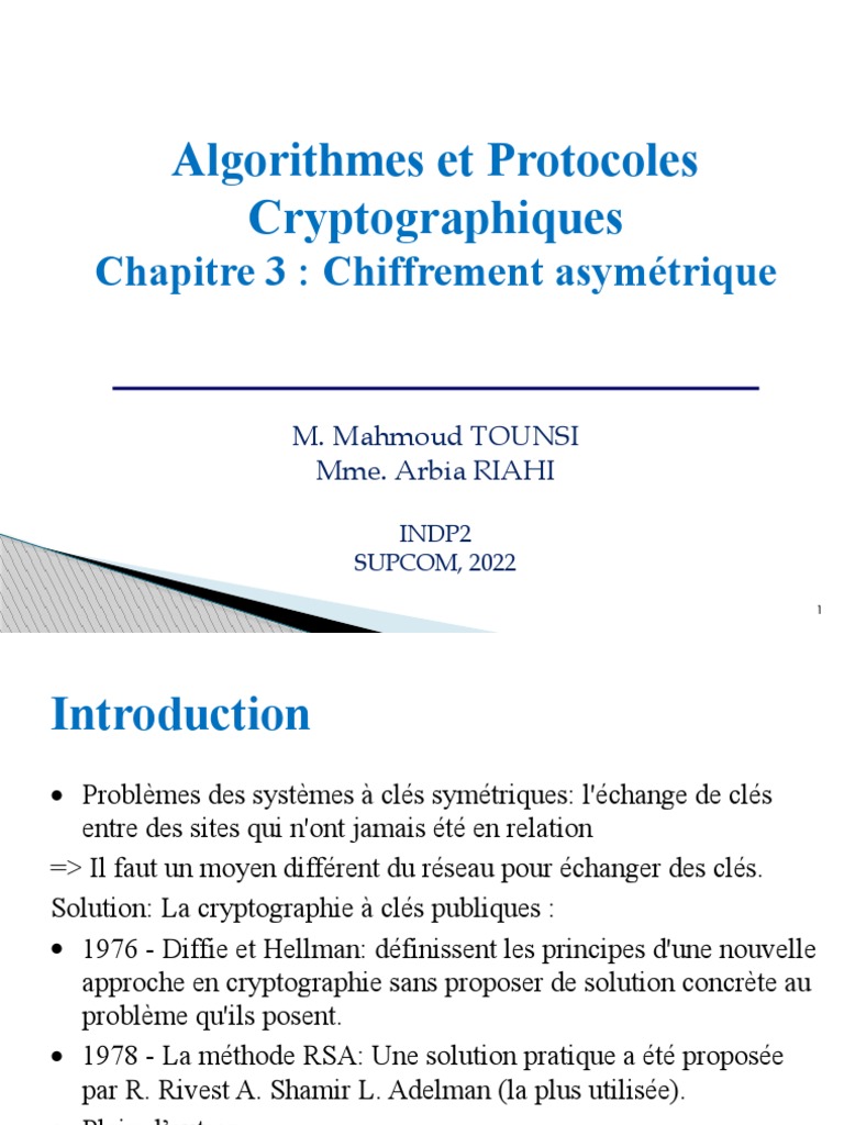 Chapitre 3 | PDF | Public-key cryptography | Cryptage