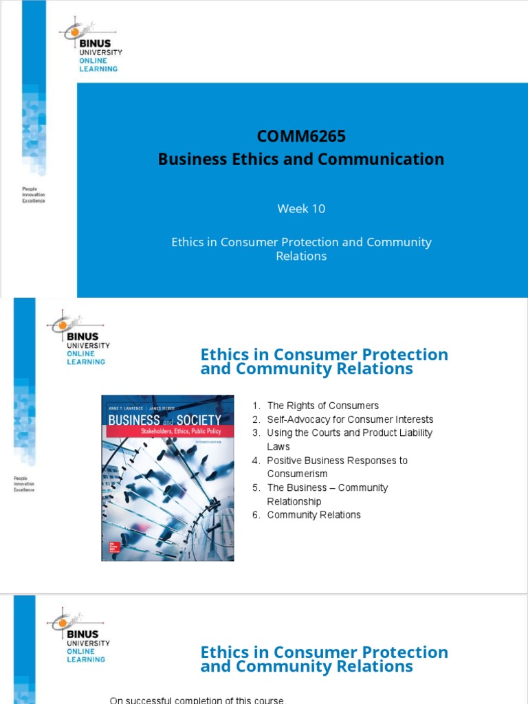 Consumer Protection and Business Ethics | PDF | Product Liability ...