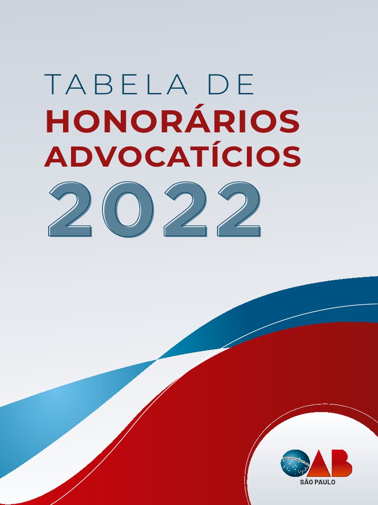 OAB SP Tabela de Honorarios 2022 | PDF | Finanças e Administração de ...