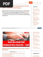 Mangal Remington GAIL Short Code - Alt Code Character Chart | PDF