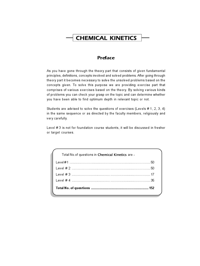 Chemical Kinetics Assignment | PDF | Reaction Rate | Activation Energy