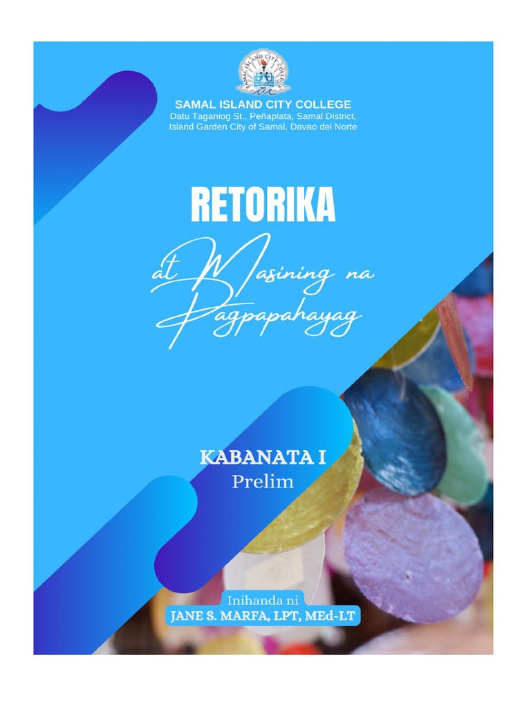 Modyul Sa Retorika Linggo 1 | PDF