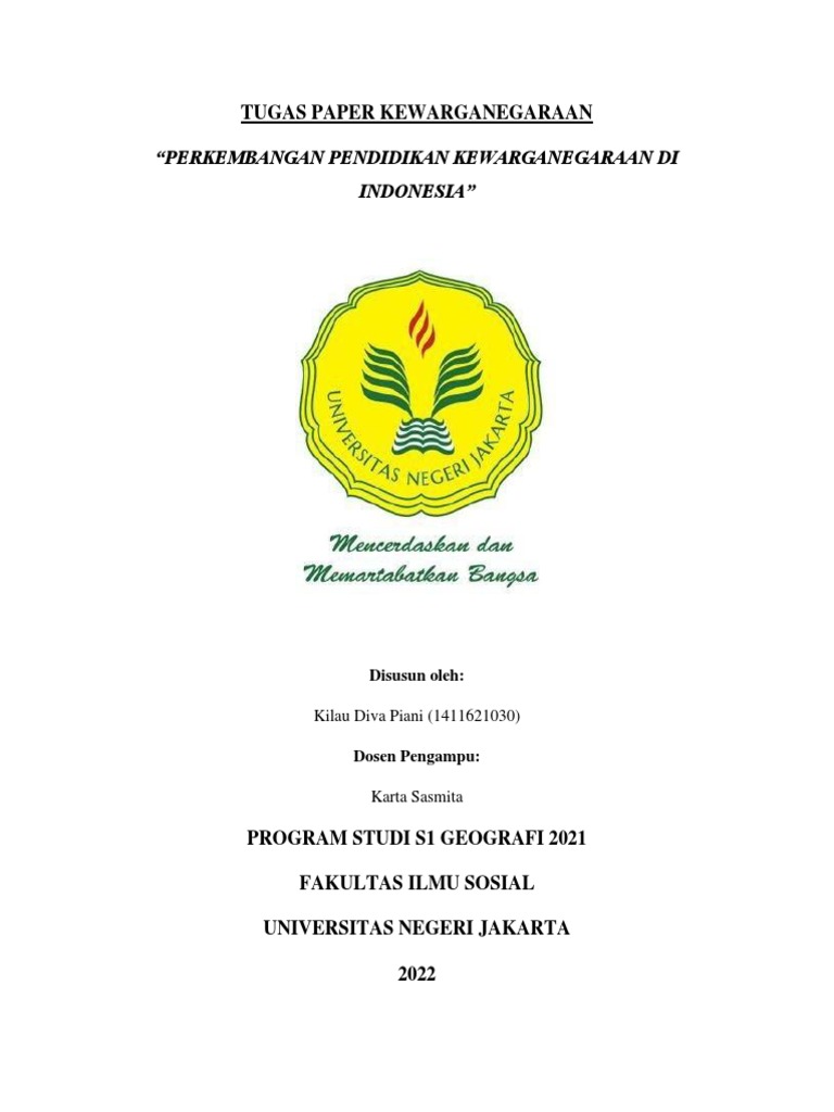 Paper Sejarah Perkembangan PKN | PDF | Sejarah
