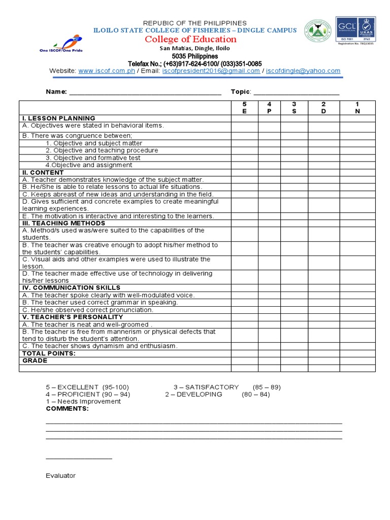 College of Education: 5035 Philippines Telefax No. (+63) 917-624-6100 ...