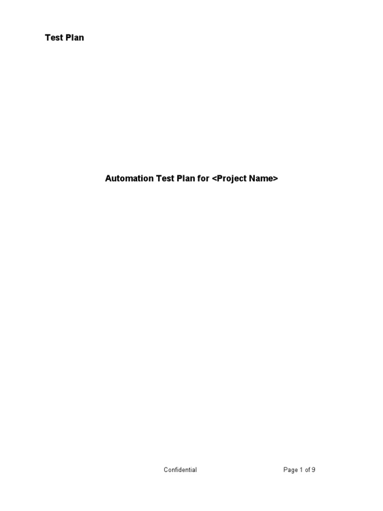 Automation Test Plan | PDF | Network Interface Controller | Documentation