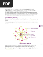 Grade 8 Atomic Structure - Notes... | PDF | Ion | Atoms
