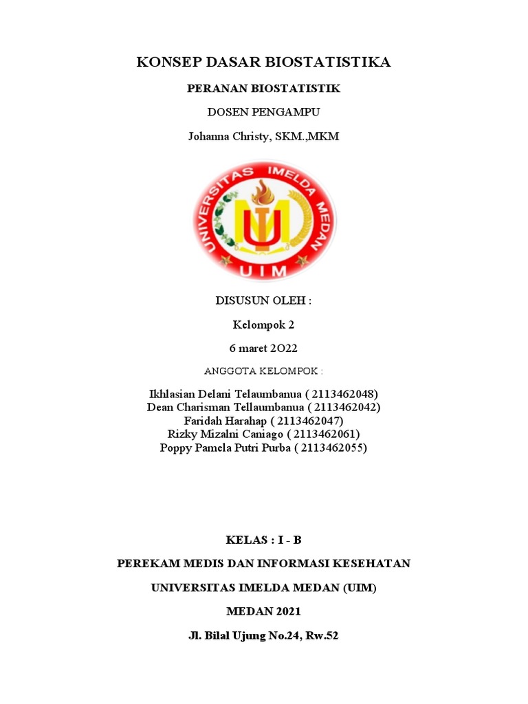 Konsep Dasar Biostatistika Pert 1 | PDF