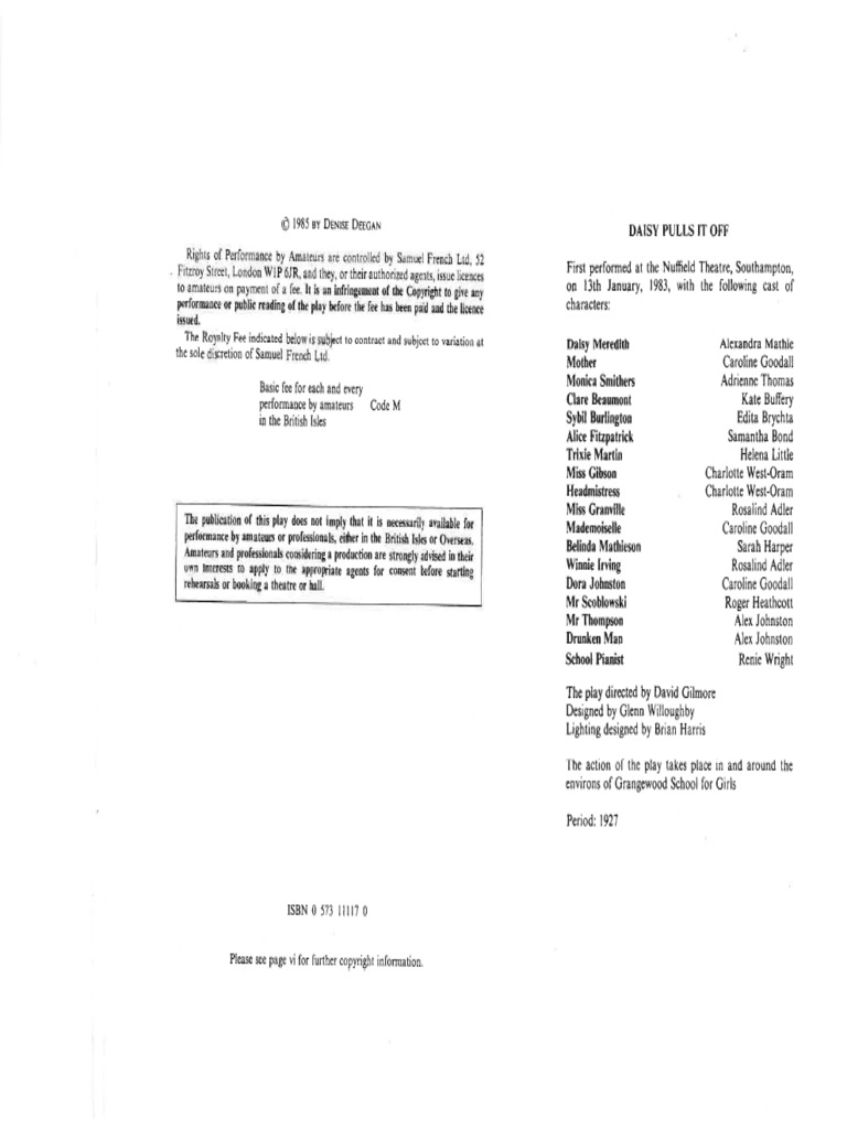 Daisy Pulls It Off | PDF