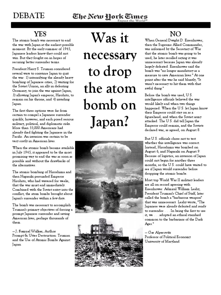 Atomic Bomb Readings and Graphic Org 19 | PDF | Atomic Bombings Of ...