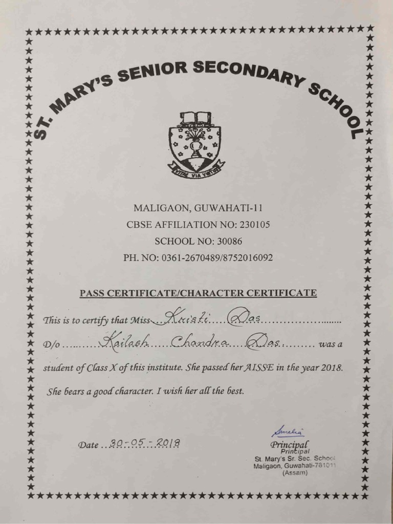 10 Pass Certificate | PDF