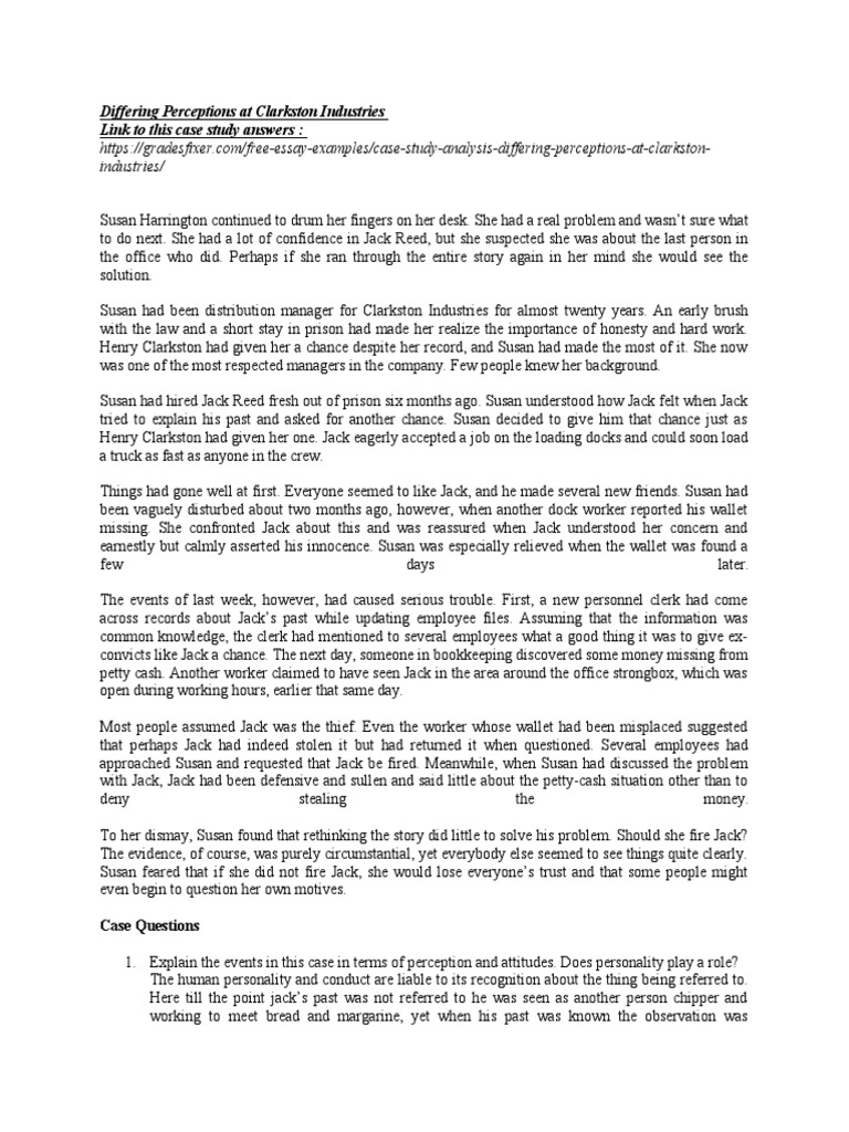 Industries/: Differing Perceptions at Clarkston Industries Link To This ...