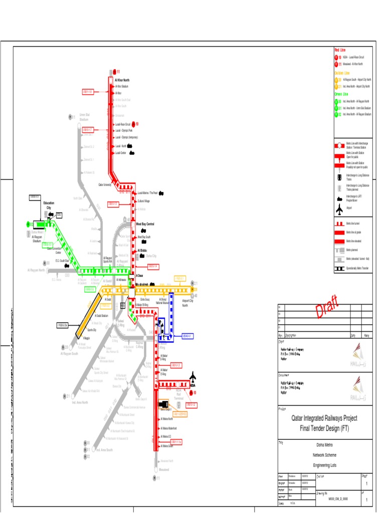 Proposed Metro Map of Qatar: An Overview of the Planned Rapid Transit ...