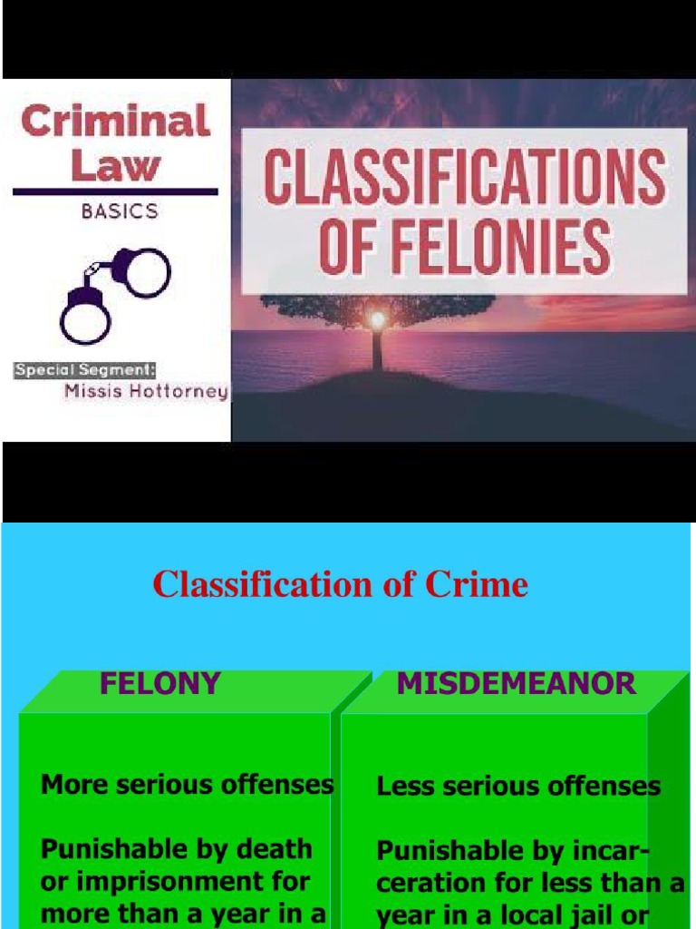 Understanding Felony Classifications | PDF | Felony | Crime & Violence