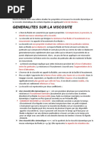 TP MDF N°1 - Viscosité | PDF | Fluide | Viscosité