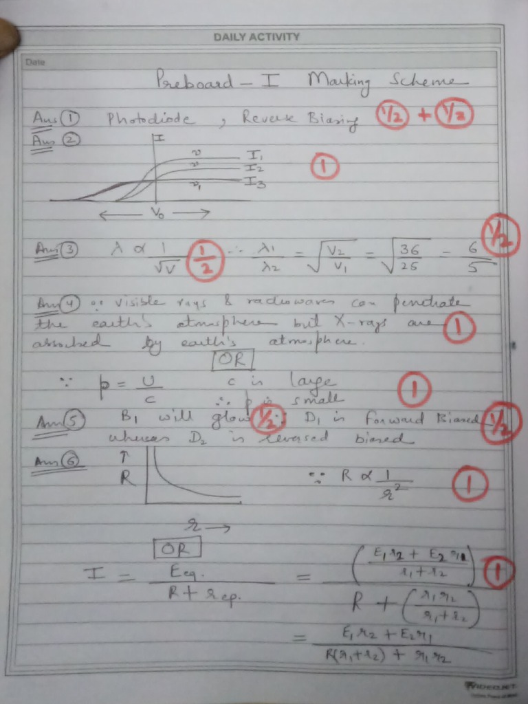 Pre Board 1 (Marking Scheme) | PDF