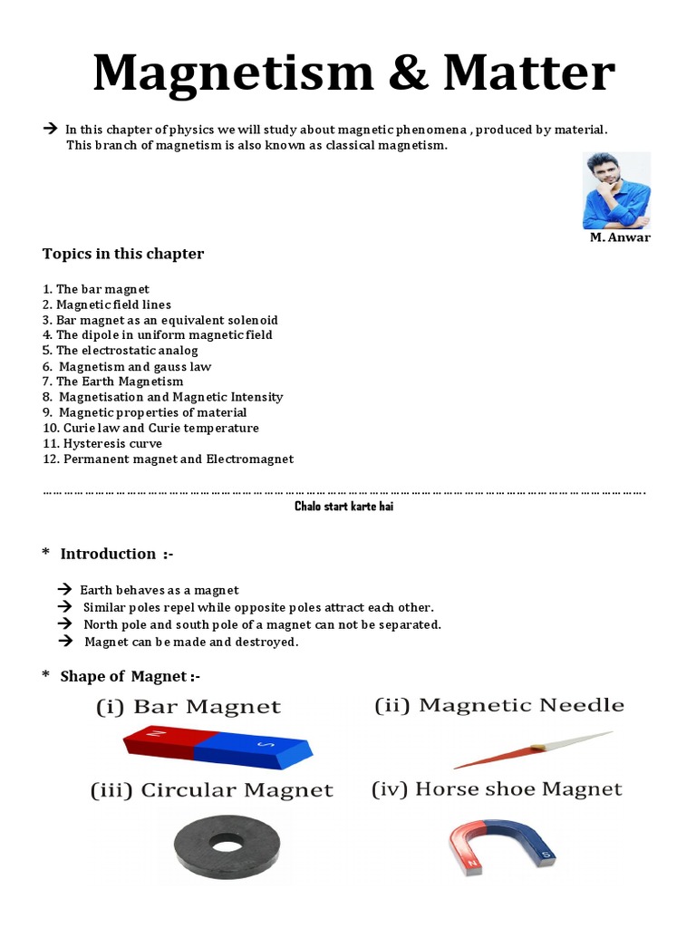 Magnetism and Matter Overview | PDF | Magnet | Magnetic Field