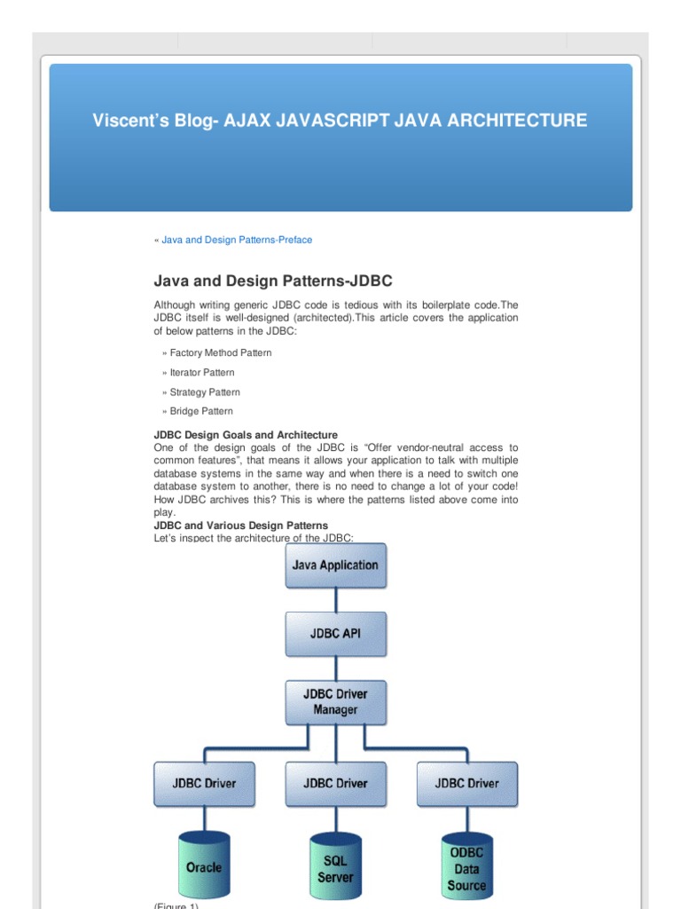 Java and Design Patterns JDBC | PDF | Application Programming Interface ...