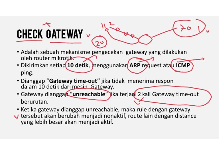 Mekanisme Pengecekan Gateway Mikrotik | PDF