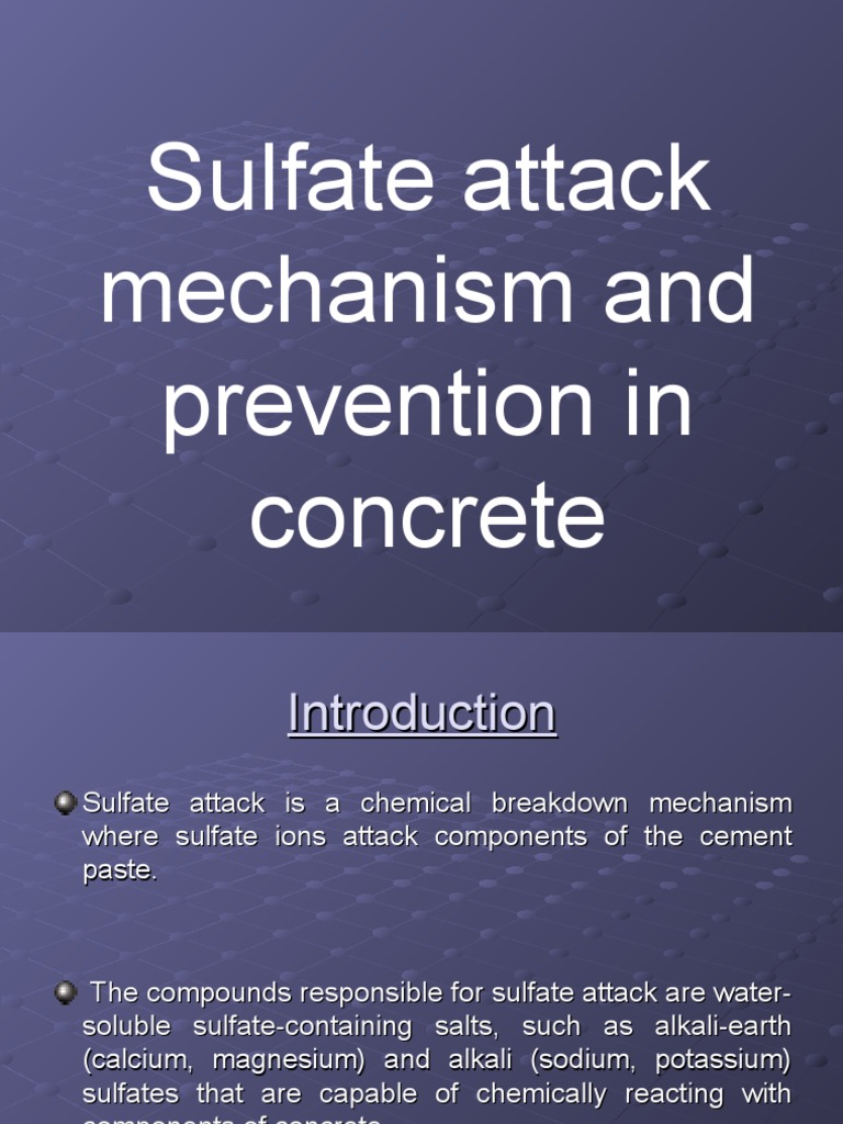 Concrete Sulfate Attack Guide | PDF | Concrete | Cement