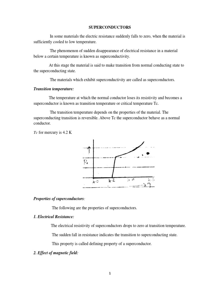 Unit - V - C - Superconductors | PDF | Superconductivity | Electron
