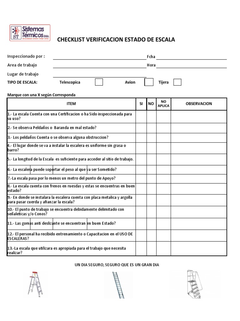 CheckList Escalera | PDF