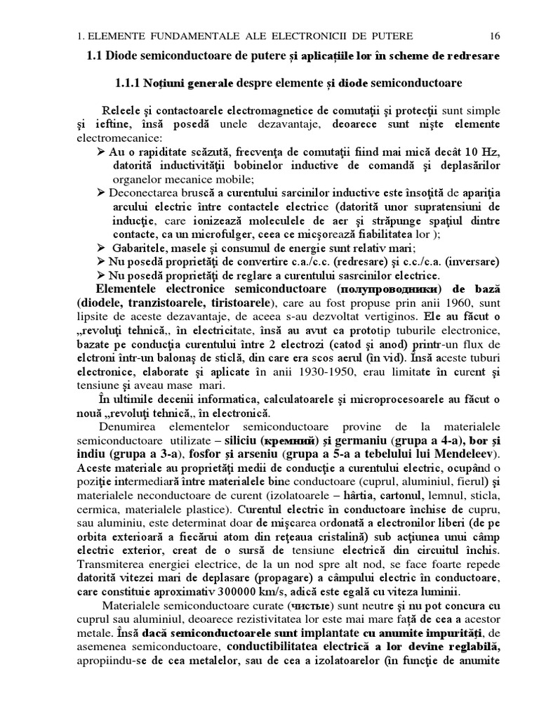 1.1 Diode de Putere Și Aplicațiile Lor | PDF