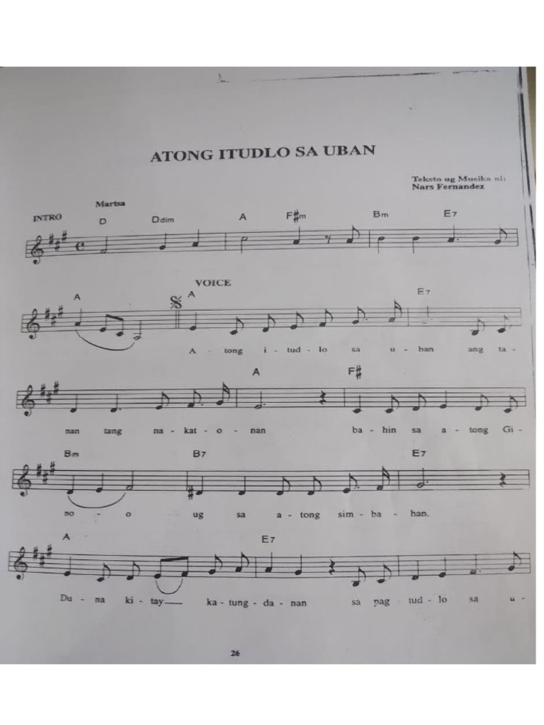 Atong Itudlo Sa Uban and Malipayon Ang Tawo | PDF