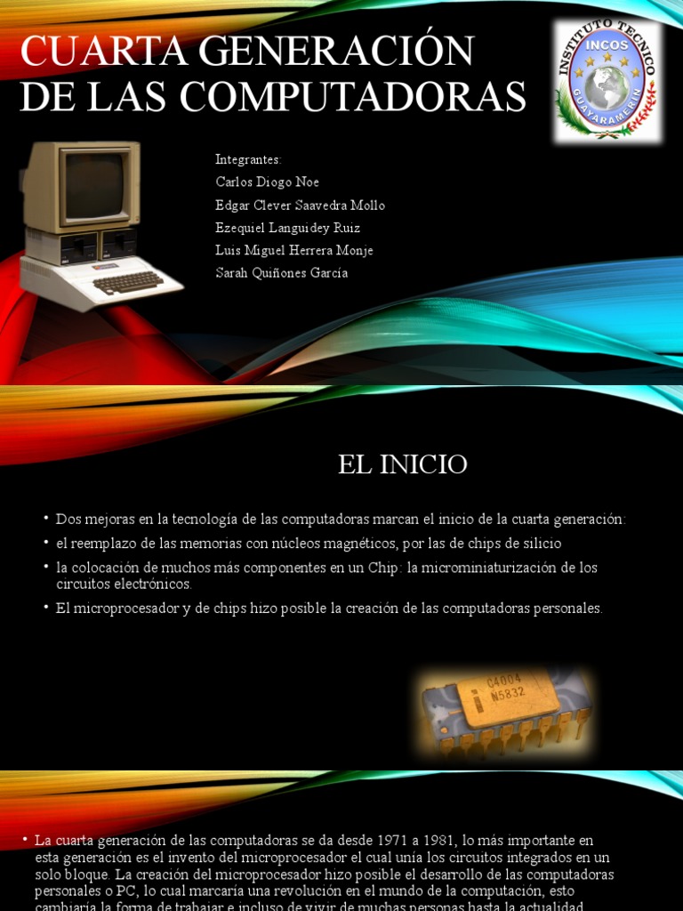 Cuarta Generación de Las Computadoras | PDF | Computadoras personales | Microprocesador