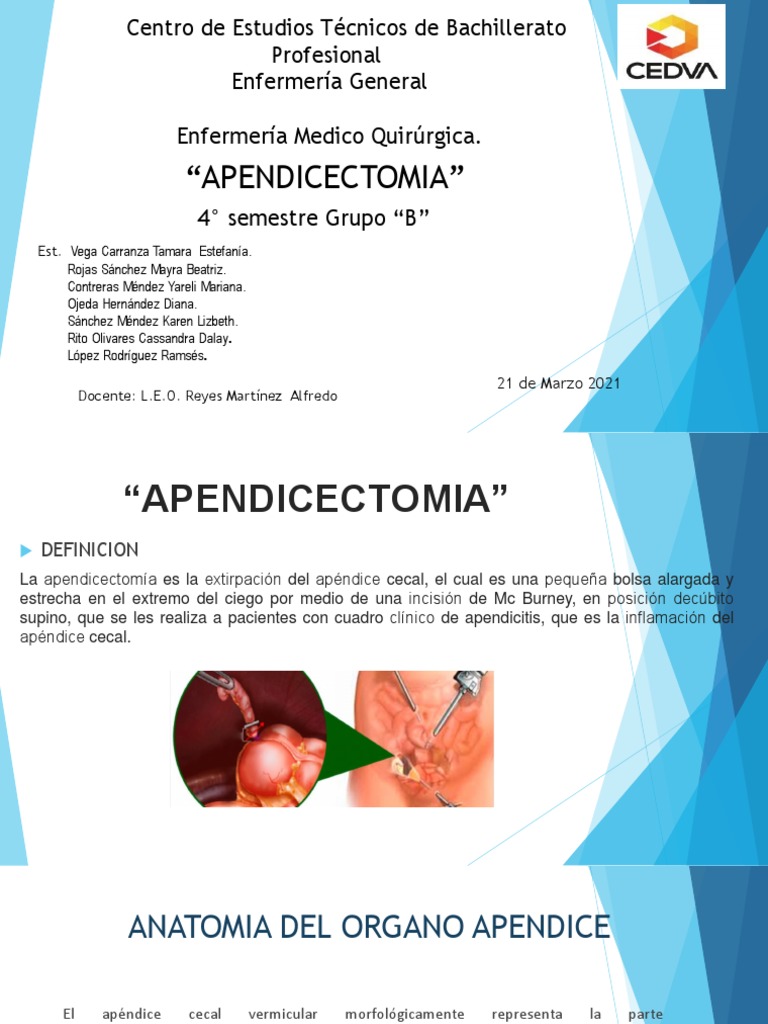 APENDICECTOMIA | PDF | Medicina CLINICA | Medicina