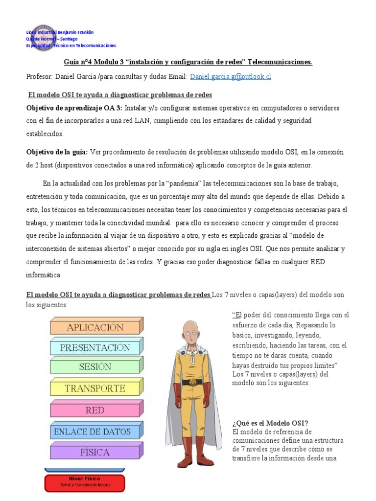 Guia 4 Modulo 3 Telecomunicaciones | PDF | Protocolos de internet | Red ...