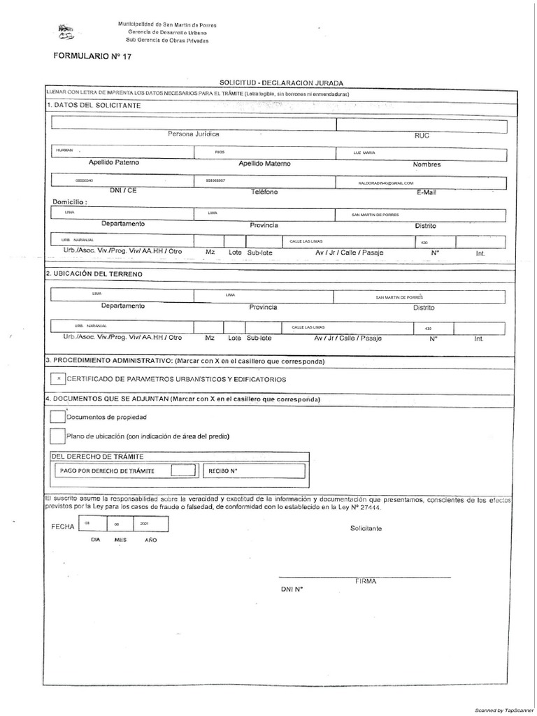 Formulario 171 | PDF