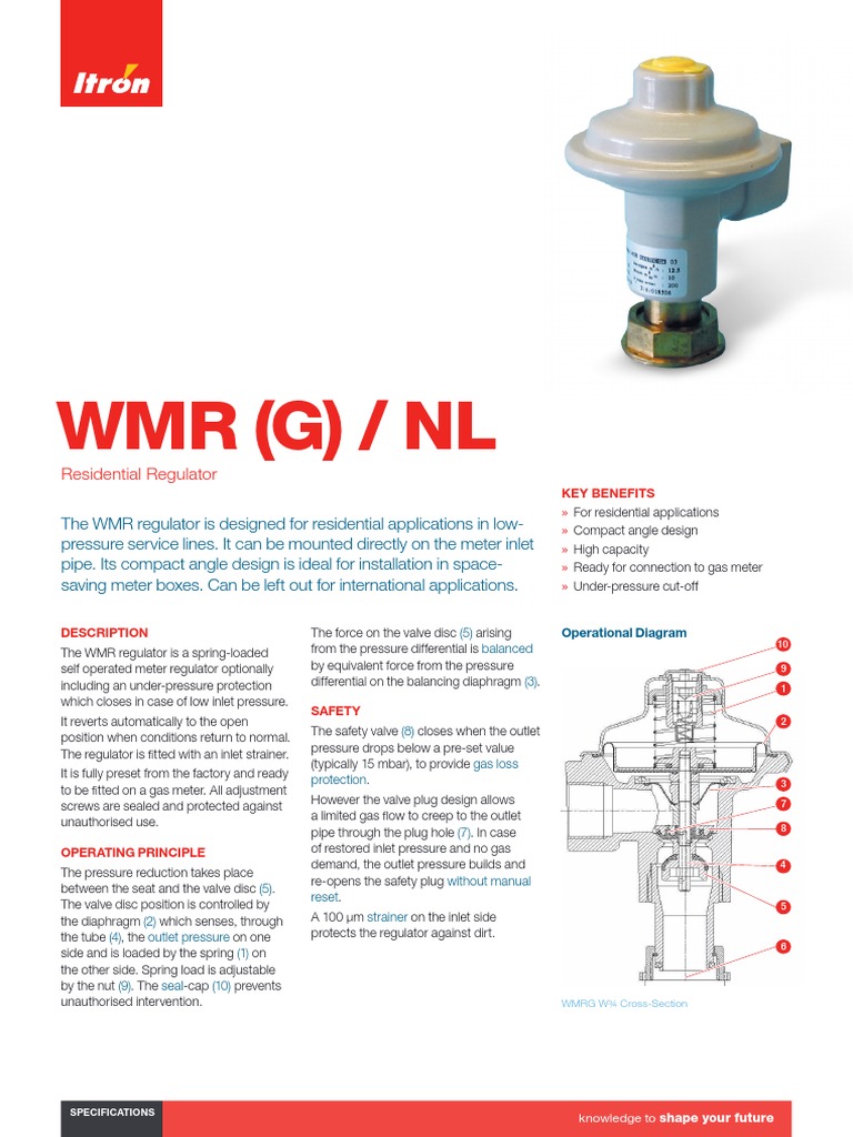 WMR (G) / NL: Residential Regulator | PDF | Valve | Gases