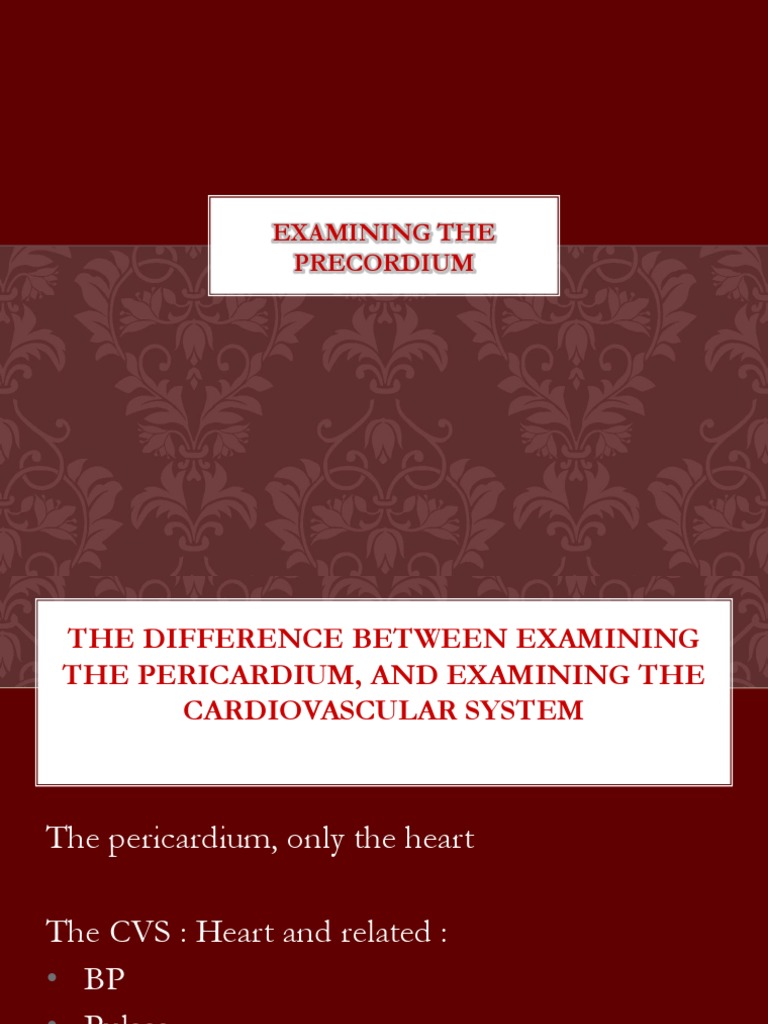 Examining The PRECORDIUM | PDF | Heart | Heart Valve
